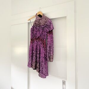 HALPERN | Dresses | Halpern Pink Dgrad Sequin Singleshoulder Fit And ...